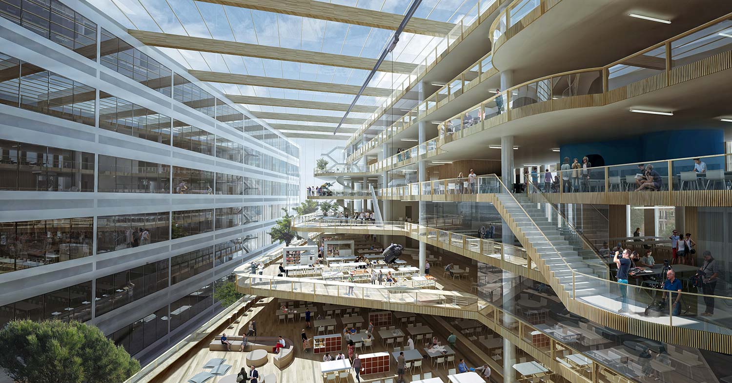 creates a deeply human and friendly interior, encouraging sociability ...